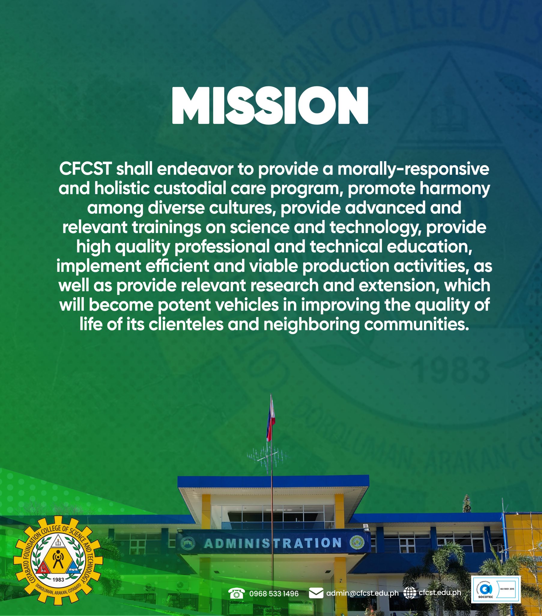 Vision, Mission & Goals – CFCST
